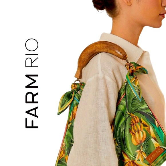 FARM Rio | Bags | Farm Rio Green Bananart Scarf Mini Bag | Poshmark